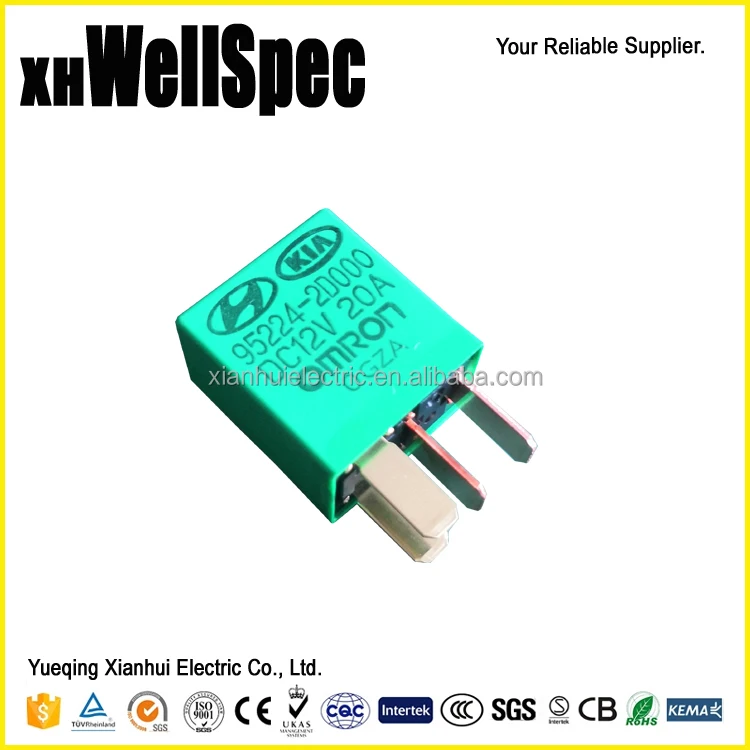 Wellspec 95224-2D000 Flasher Relay - 12VDC 20A for Hyundai, KIA, SAAB ...
