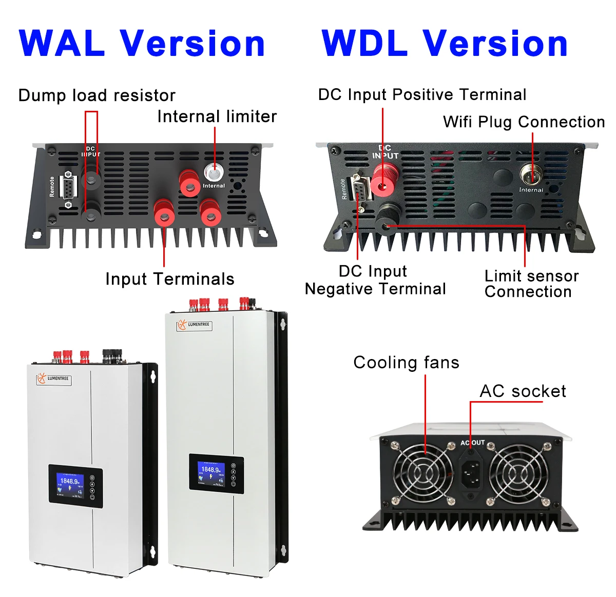 Lumentree On-grid Wind Turbine Inverter 1kw 1 Phase Grid-tie Wind ...