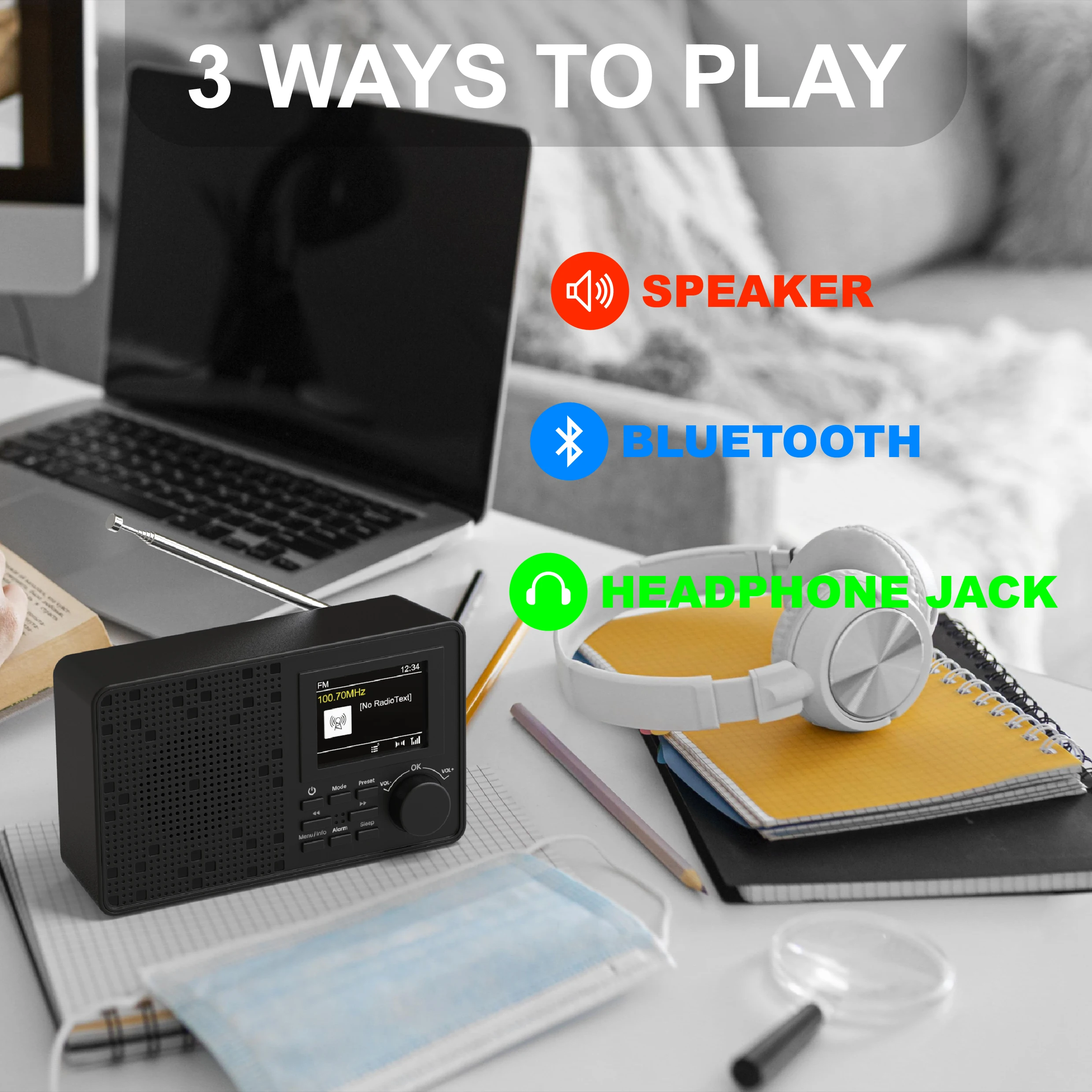 2024 Latest Dab/fm Radio Tft Display Portable Home Dab Fm Internet ...