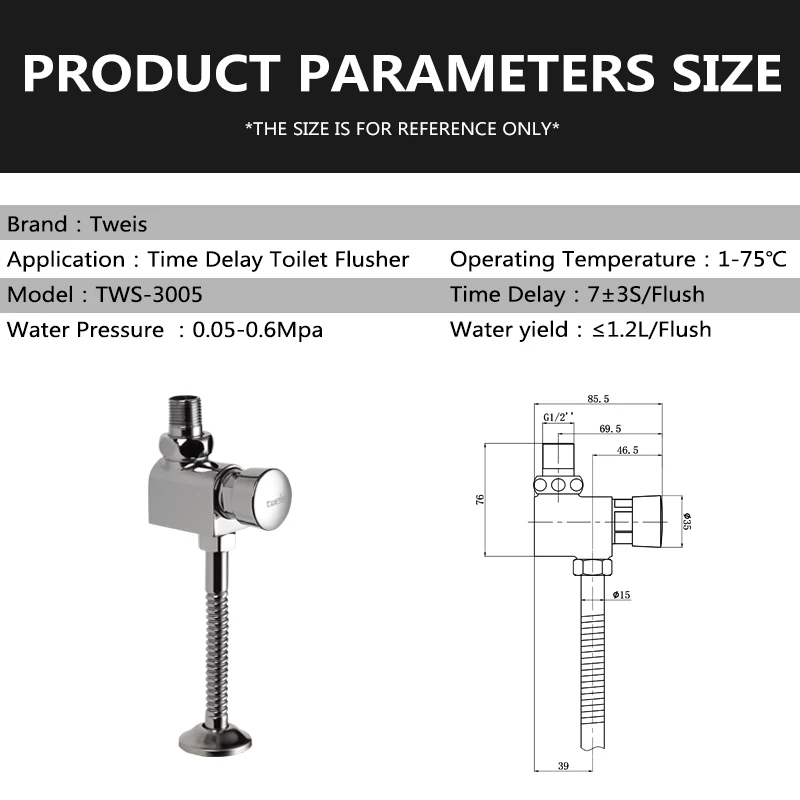 Soft Push Button Self Closing Urinal Time Delay Toilet Flush Valve For ...