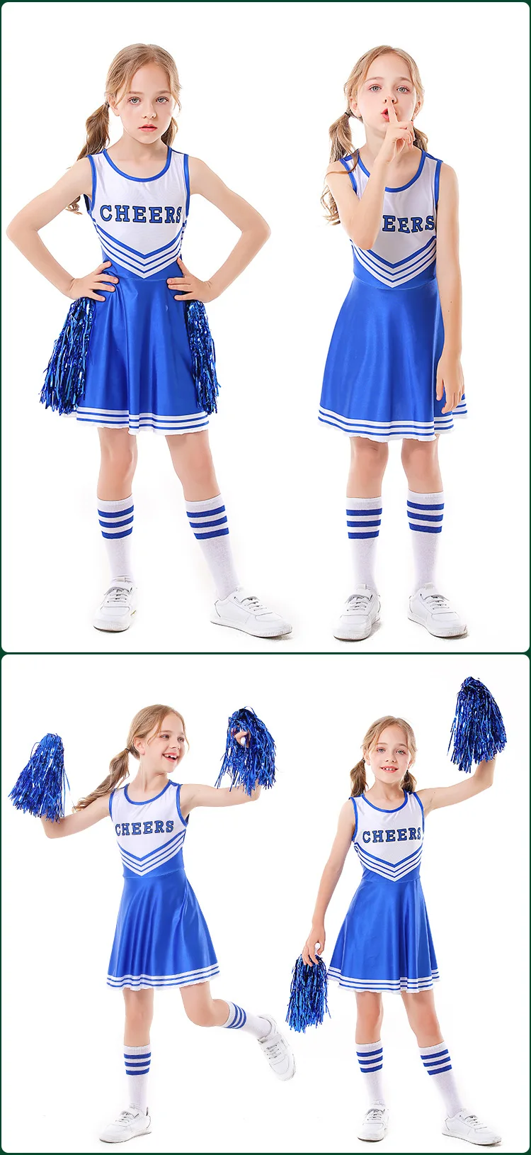 Kids Cheerleading Uniforms - Pink Child Cheerleader Costume for Youth ...