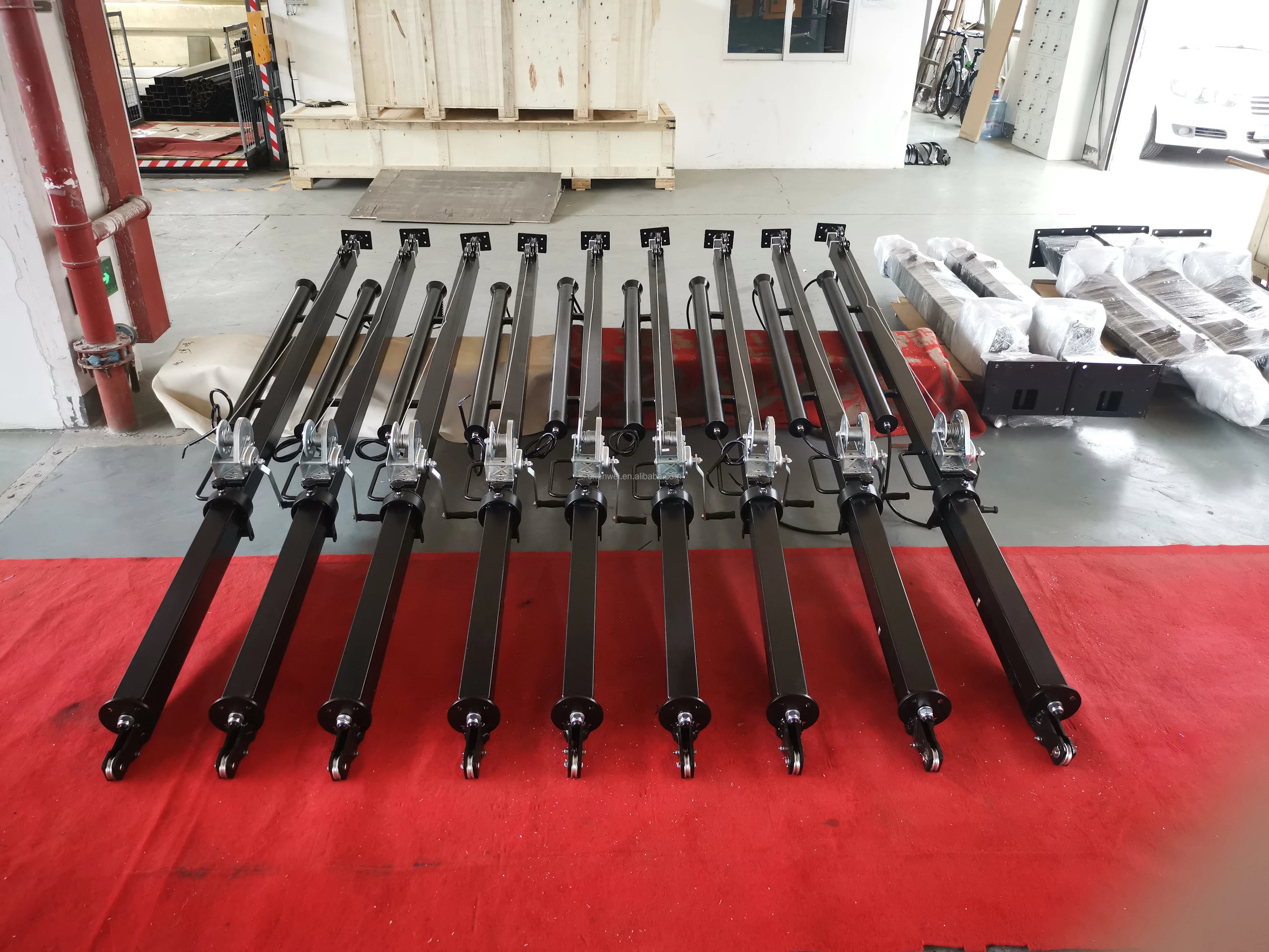 6m 7m 8m 9m 10m Manual Telescoping Square Mast With Hand Crank Up ...