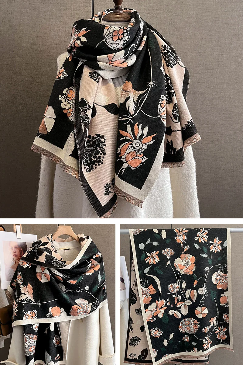 New Designer Famous Brand Branded Name Logo Ladies Cashmere Winter ...