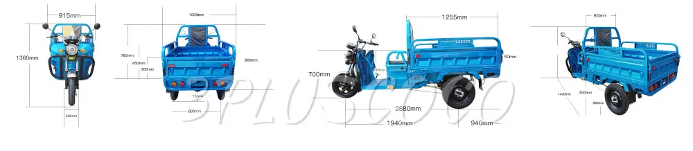 Eu Coc Eec Electric Cargo Tricycle E Scooters Trike With Windshield For ...