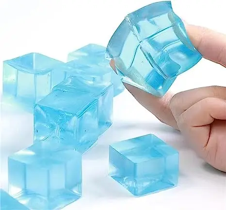Transparent Cube Squeeze Toy Ice Cube Pinch Squishies Toys Mochi Cube ...