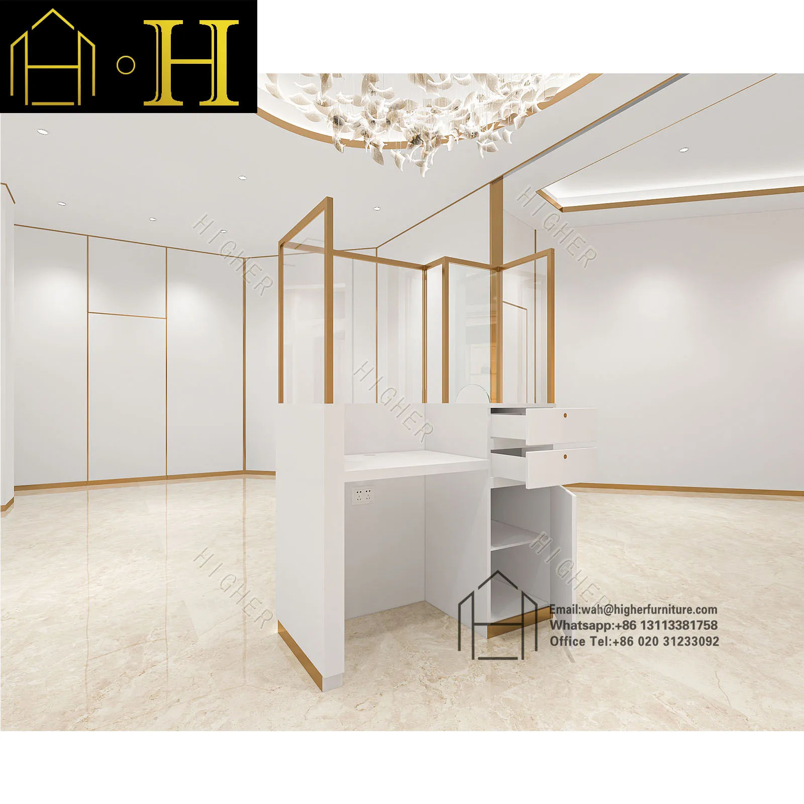 Modern Simple Company Checkout Counter Front Desk Beauty Salon Clothing ...