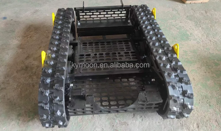 Robot tank Tracked Chassis Robot Rubber Crawler Tracked tank Vehicle ...