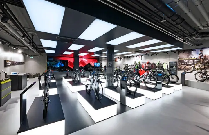 Rose Bike Shop - Modern Bicycle Display Ideas for Retail