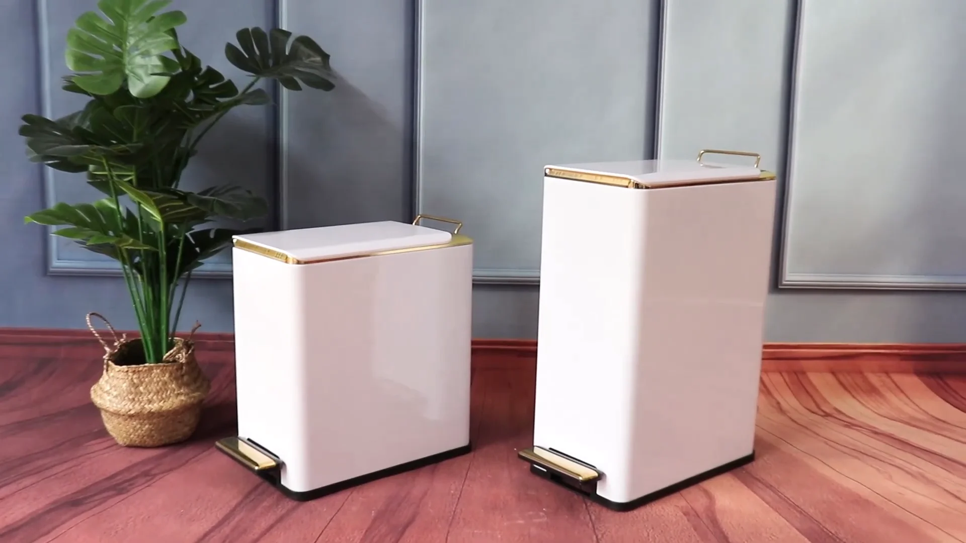 2022 Luxury Gold Bin Metal Cabinet Soft Closed Trash Bin Innovative ...