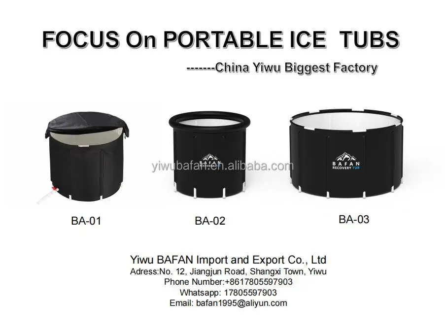 BAFAN Custom Portable Folding Ice Baths for Recovery