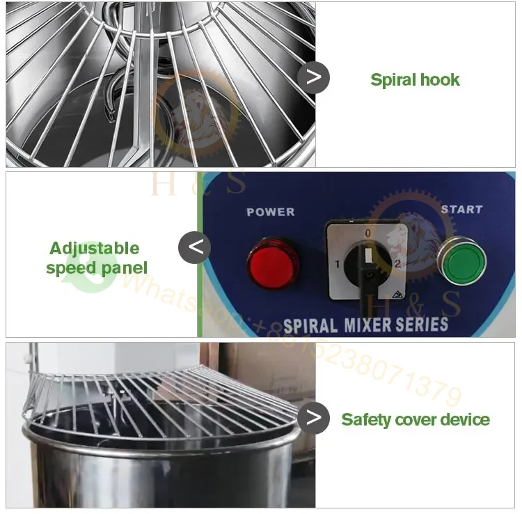 Buy 20l 30l 40l 50l 60l Baking Commercial Flour Spiral Bread Dough ...