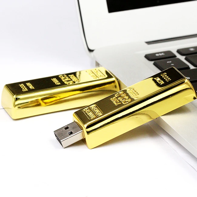 Customized Gold Bar Usb Flashdrive 2.0 Memory Stick 8gb 16gb - Buy Gold ...
