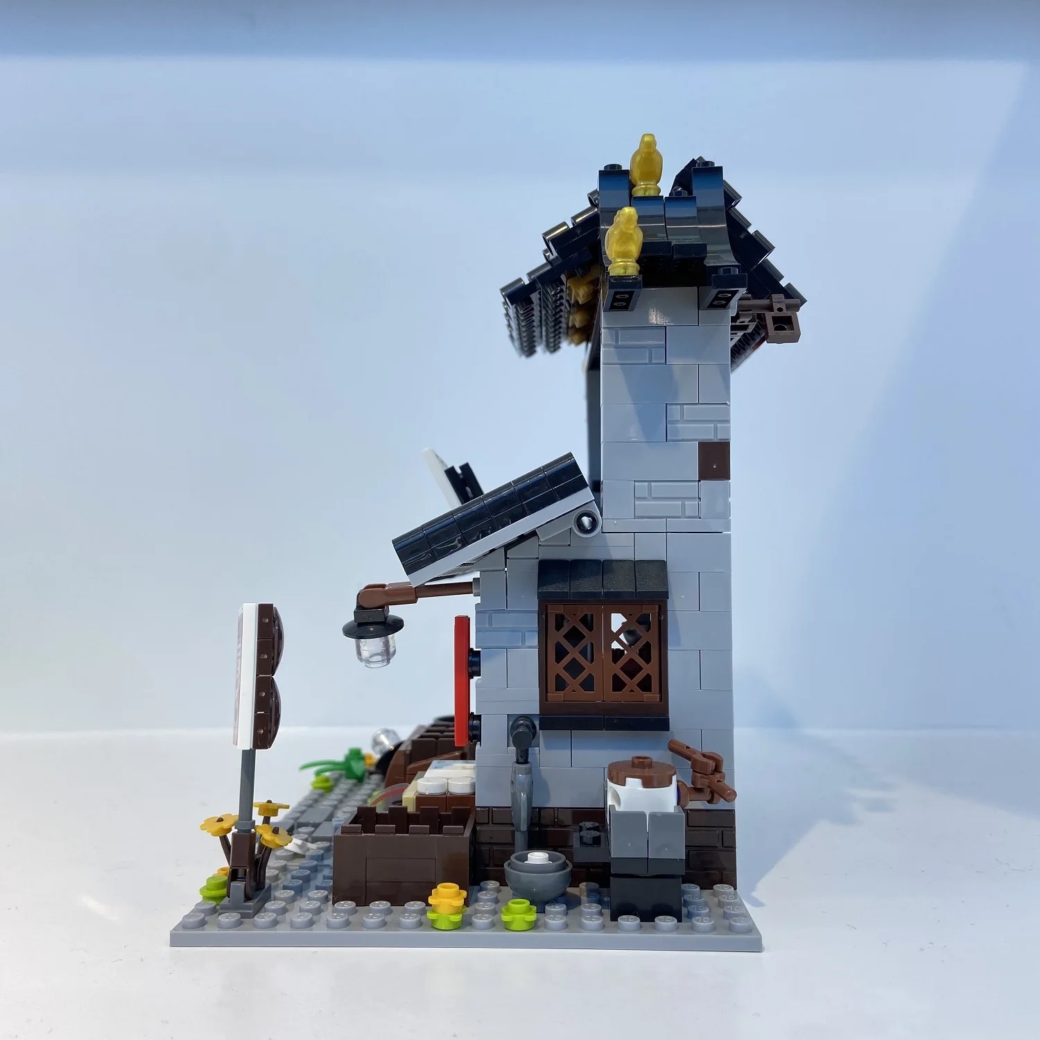 Japanese Street View Ramen Noodle Restaurant Block Toys Mini Granules Mini Puzzle Building Block ...