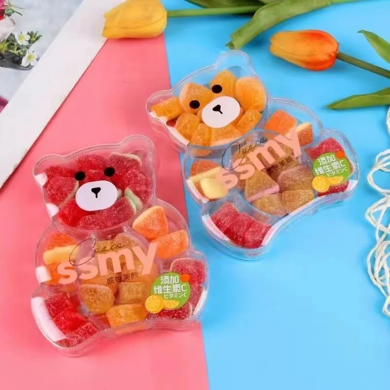 Acrylic Teddy Bear Alphabet Letter Candy Box - Love & Snacks