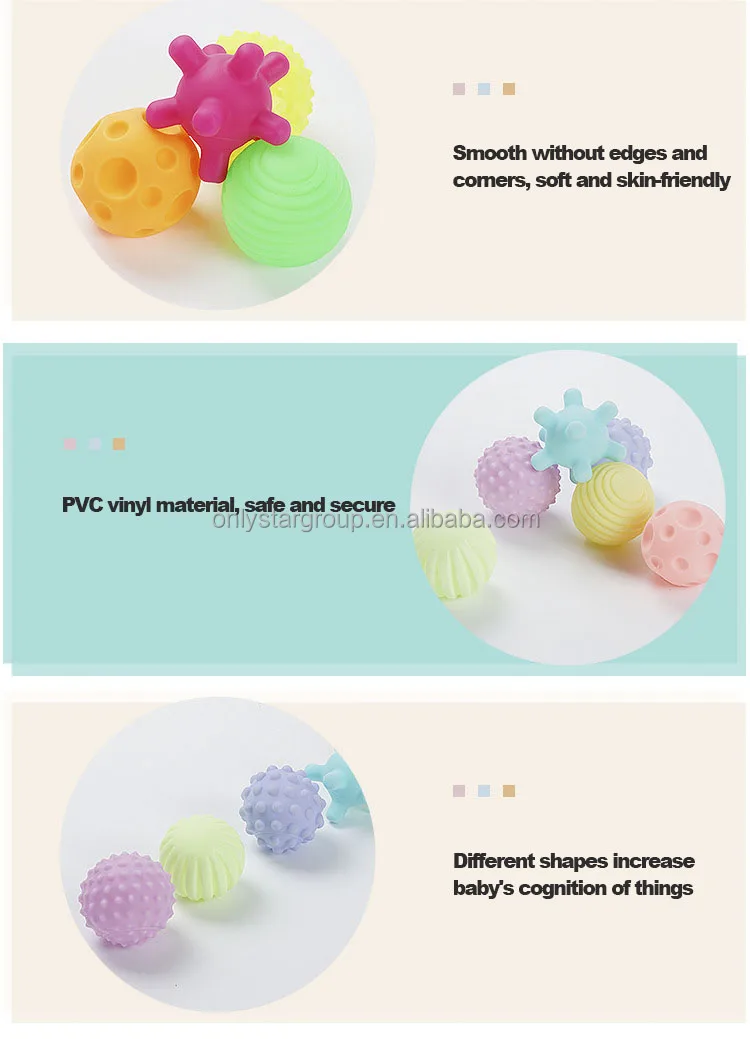 6 Pack Sensory Balls Spray Water Toy For Baby Kids Massage Soft ...