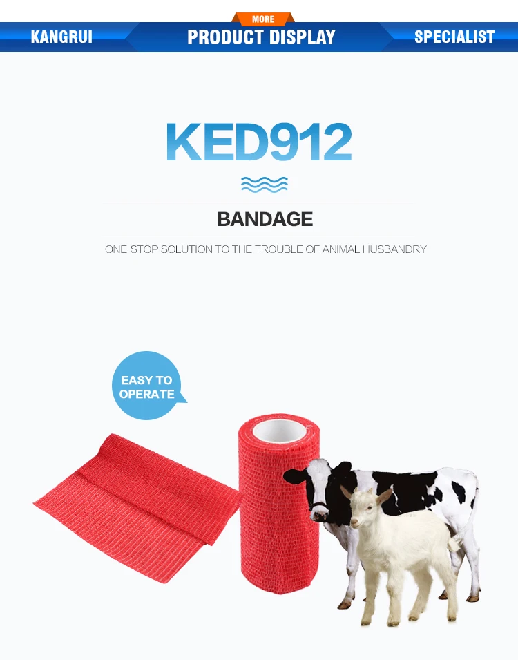 Cettia Kd912 Flexible Elastic Cohesive Pet Self Adherent Vet Wrap ...