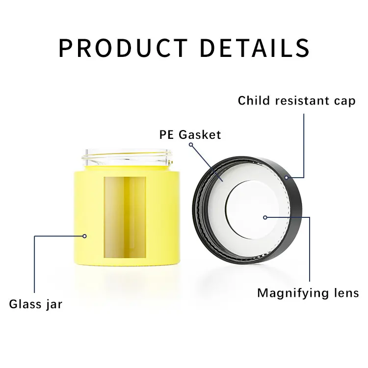 Child Resistant Jar - Secure Storage for Edibles & Capsules