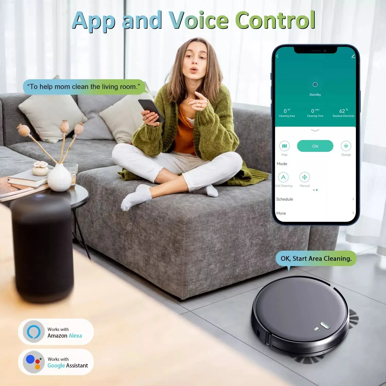 2023 Dewe E0 Gyroscope Robotic Vacuum Cleaner Smart Home Appliance ...