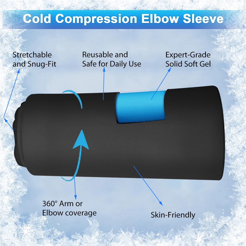 Knee Ice Sleeve Flexible Elbow Ice Pack Wrap Reusable Cold Pack Therapy ...