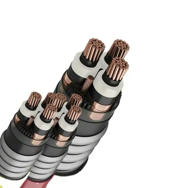Cable multiconductor armado 1x3C 2/0 + 1x3C 6 AWG, cobre, PVC, EPR 5/8 kV