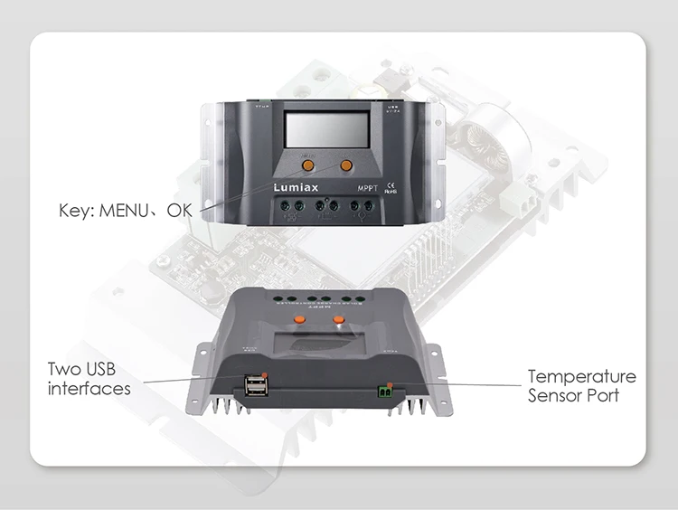 Lumiax 12v 24v 10a 15a Mppt Solar Charge Controller With Lcd Display ...