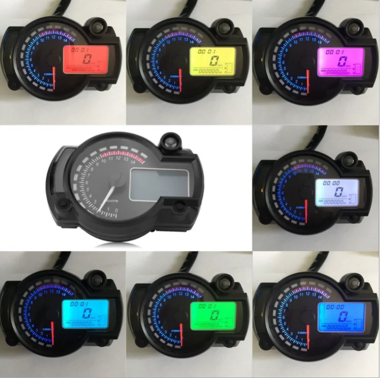 Color Tachometer Universal Motorcycle Digital Speedometer for Sunlight ...