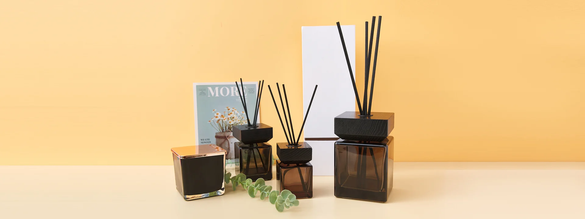 Wholesale Custom 100ml 200ml Square Luxury Diffuser Bottle Black Empty ...