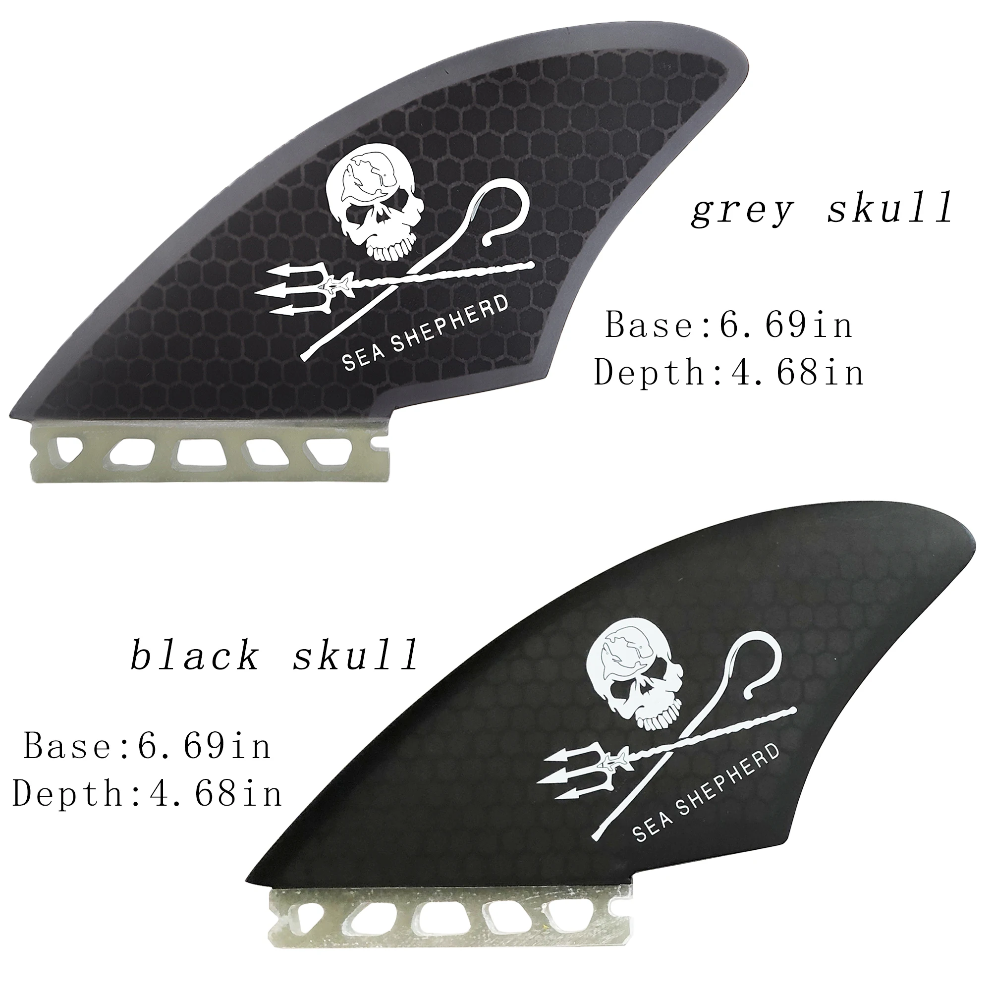 Surfboard Twin Keel Fins (2 Fins) With Fin Bag,Screws,Wax Comb And Fin ...