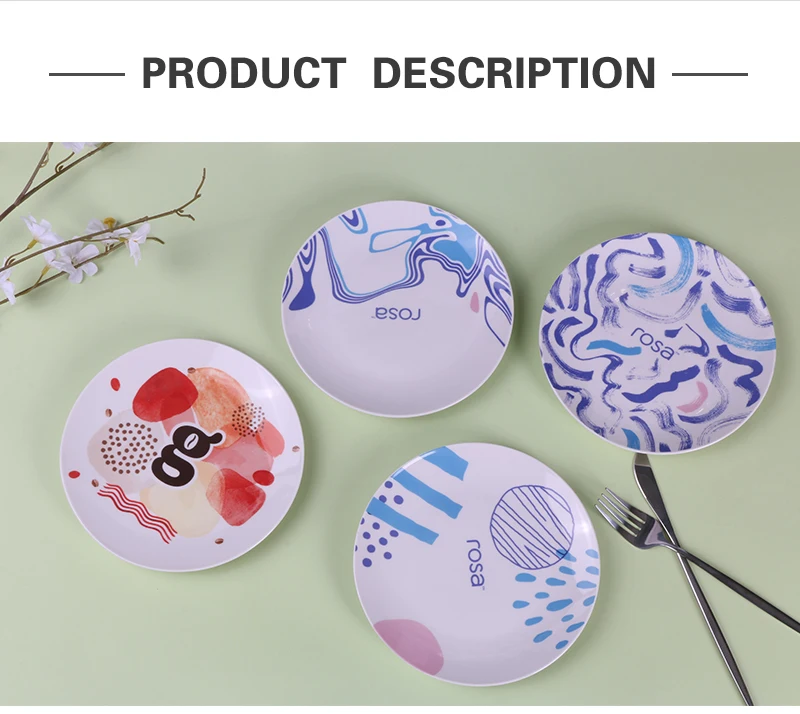 Wholesale Modern Luxury Porcelain Round Serving Plate Ceramic Plate ...
