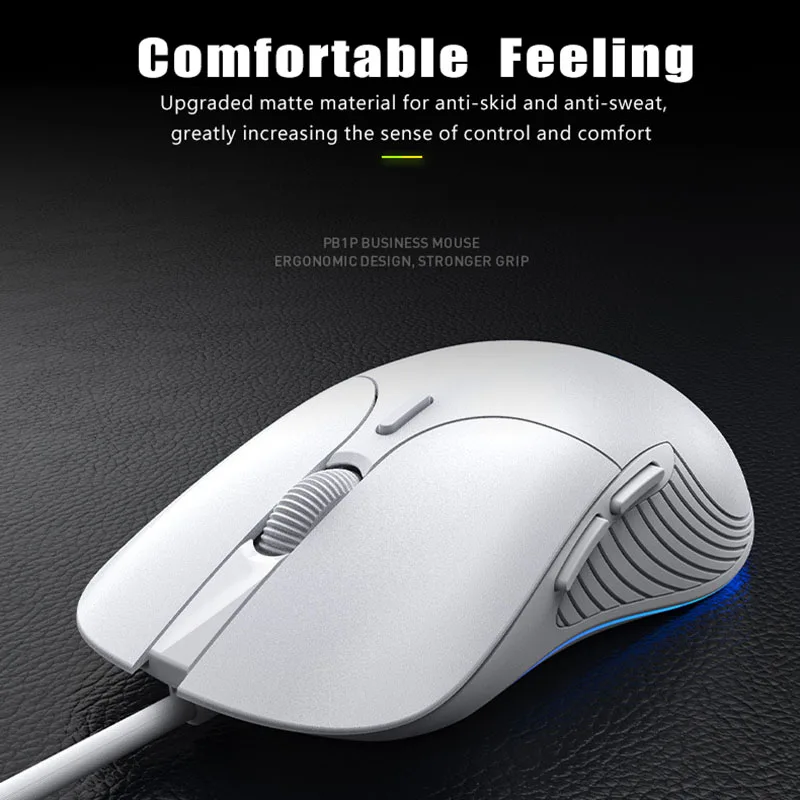INPHIC PB1P Wired Gaming Mouse - 6-Button, 4800DPI Laser Tracking