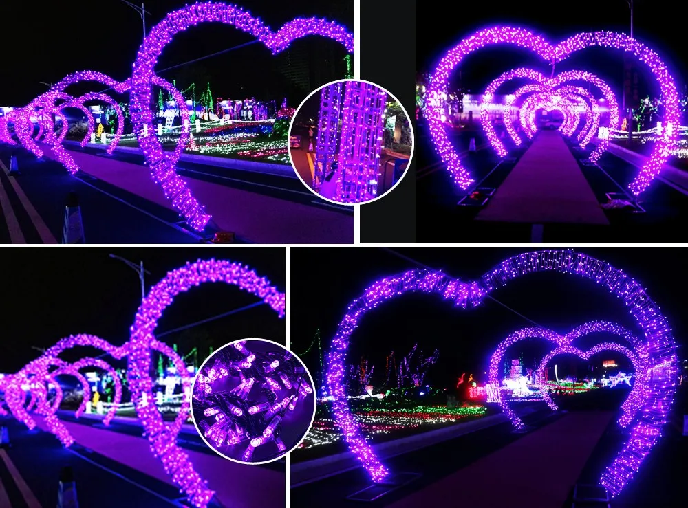 Red LED Heart Love Arch Frame Motif Light Novelty Wedding Event Favors ...