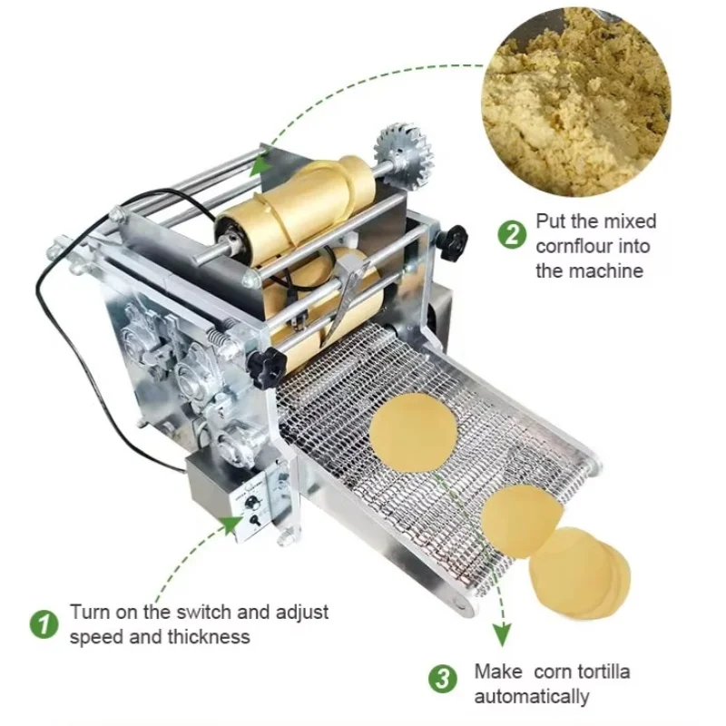 Easy Operation Automatic Chapati Tortilla Making Machine Small Corn ...
