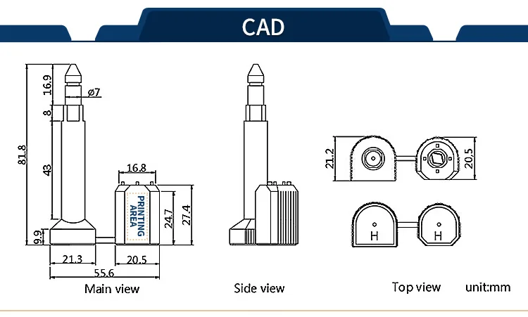 Jcbs103 Container Wire Seals With Logo And Numbers Iso 17712 High ...