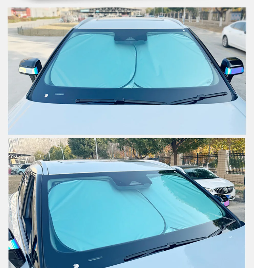 150x70cm Square Shape Connected Car Windshield Front Sunshade ...