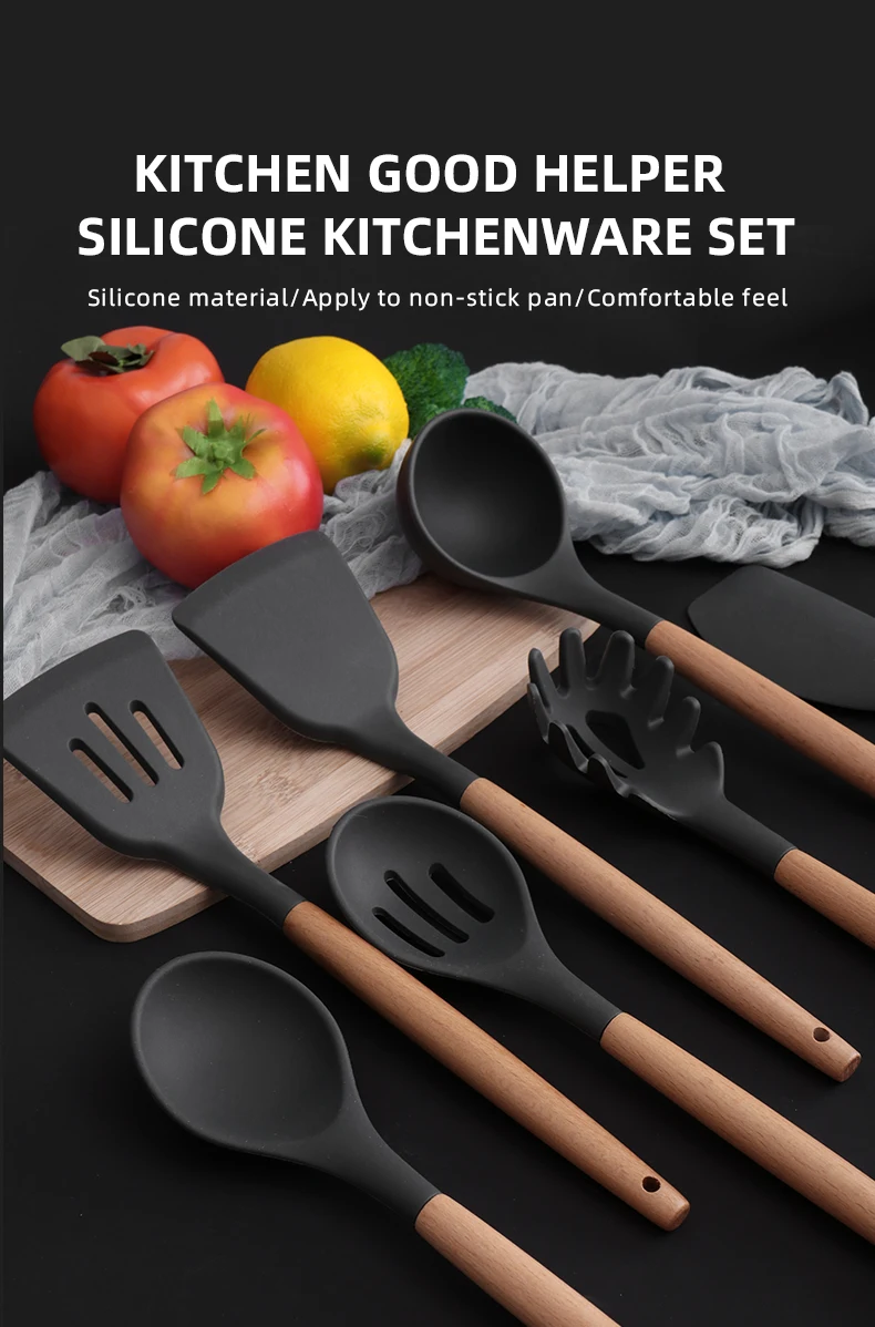 Hot Sale 11 Pcs +barrel Food Grade Silicone Kitchen Accessories Tool ...