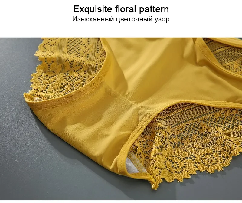 Sexy Panties Ladies Plus Size Underwear Comfort Lace Hollow Out Briefs ...