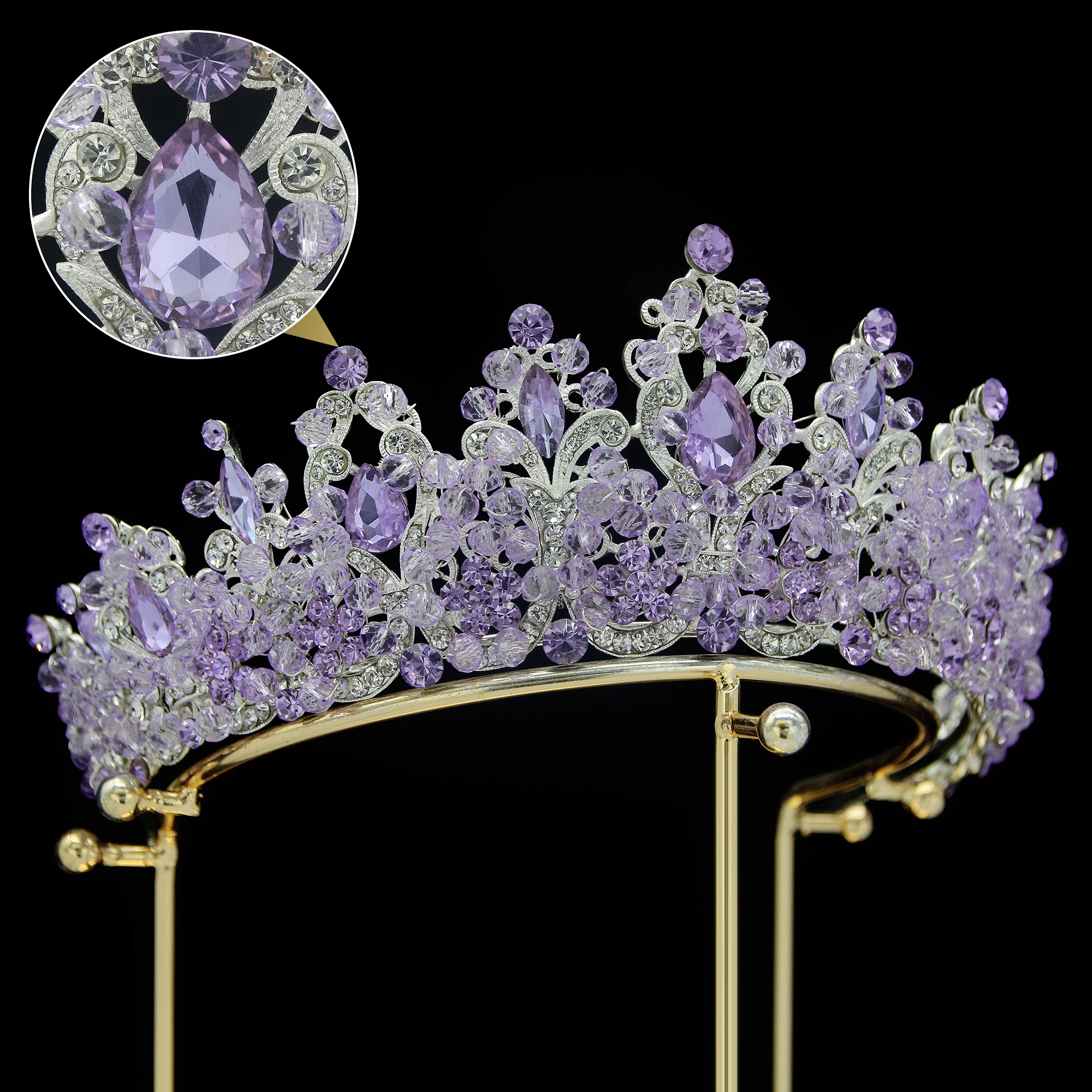 Wholesale Crowns And Gold Crystal Pageant Girl Copper Bridal Luxury ...