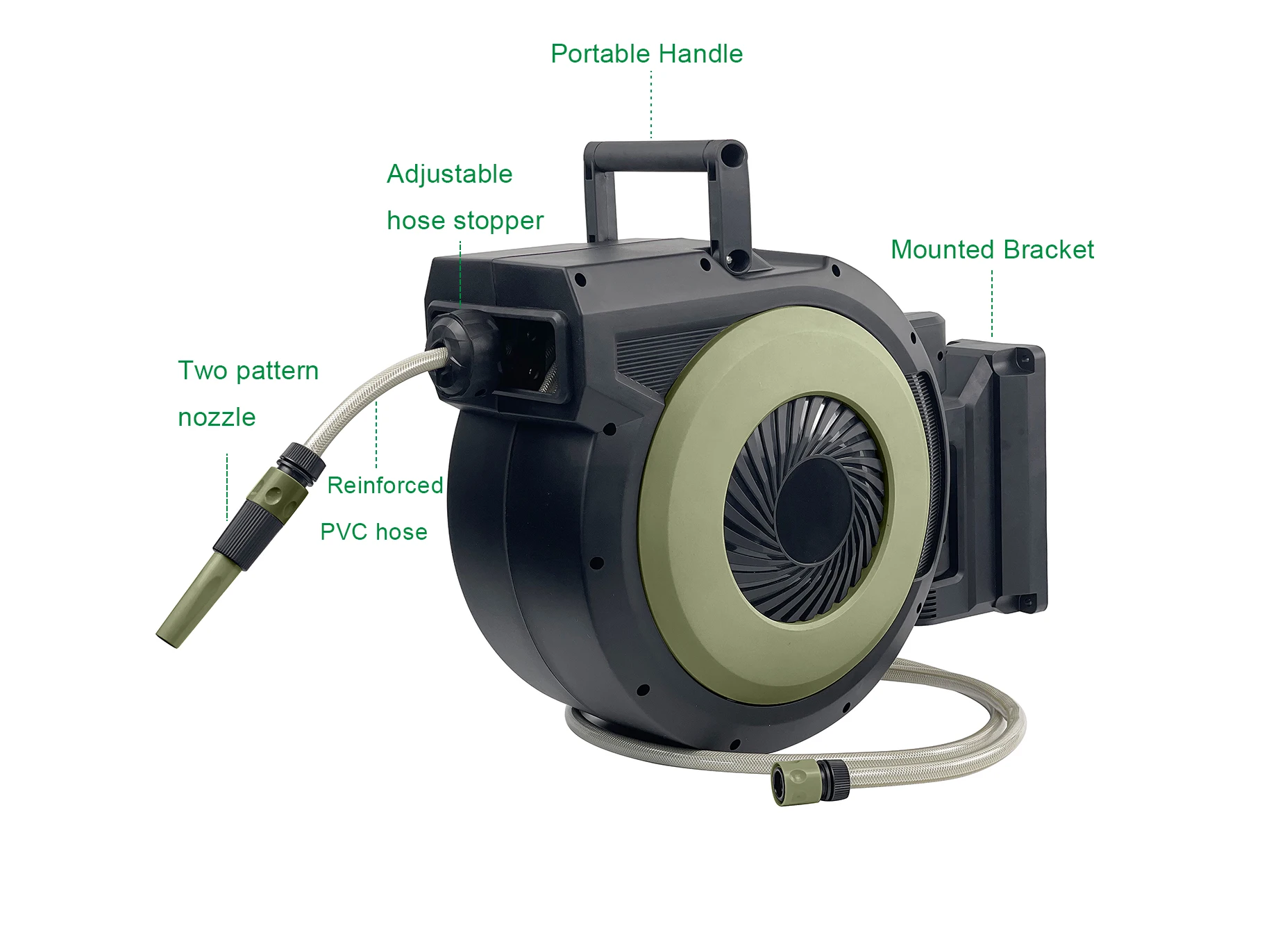 Wall Mounted Retractable Garden Hoses & Reels 20m Water Hose Reel - Buy ...