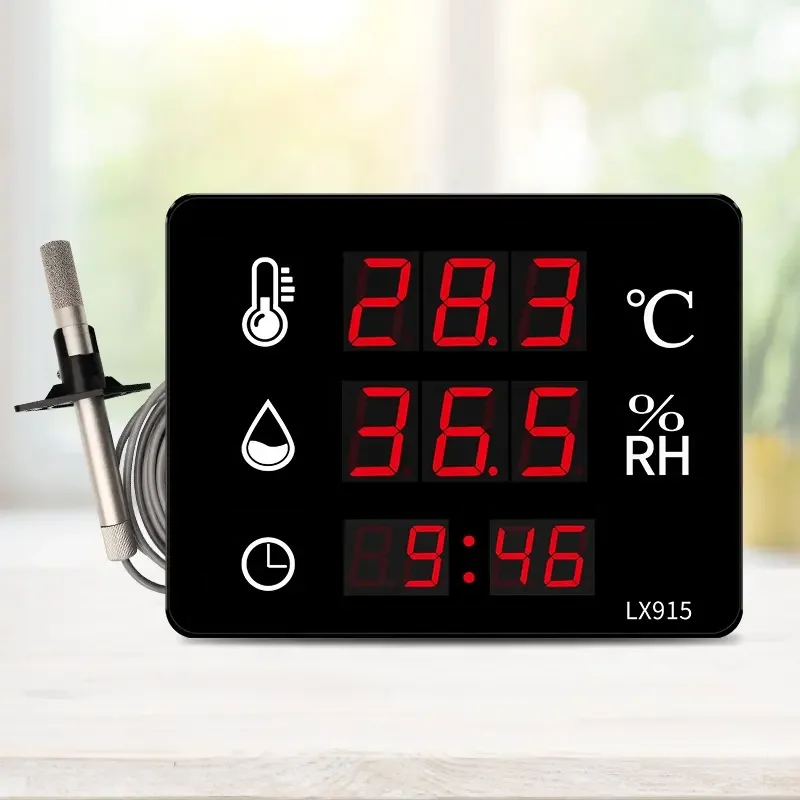 Industrial Thermometer Table Temperature And Humidity Measurement ...