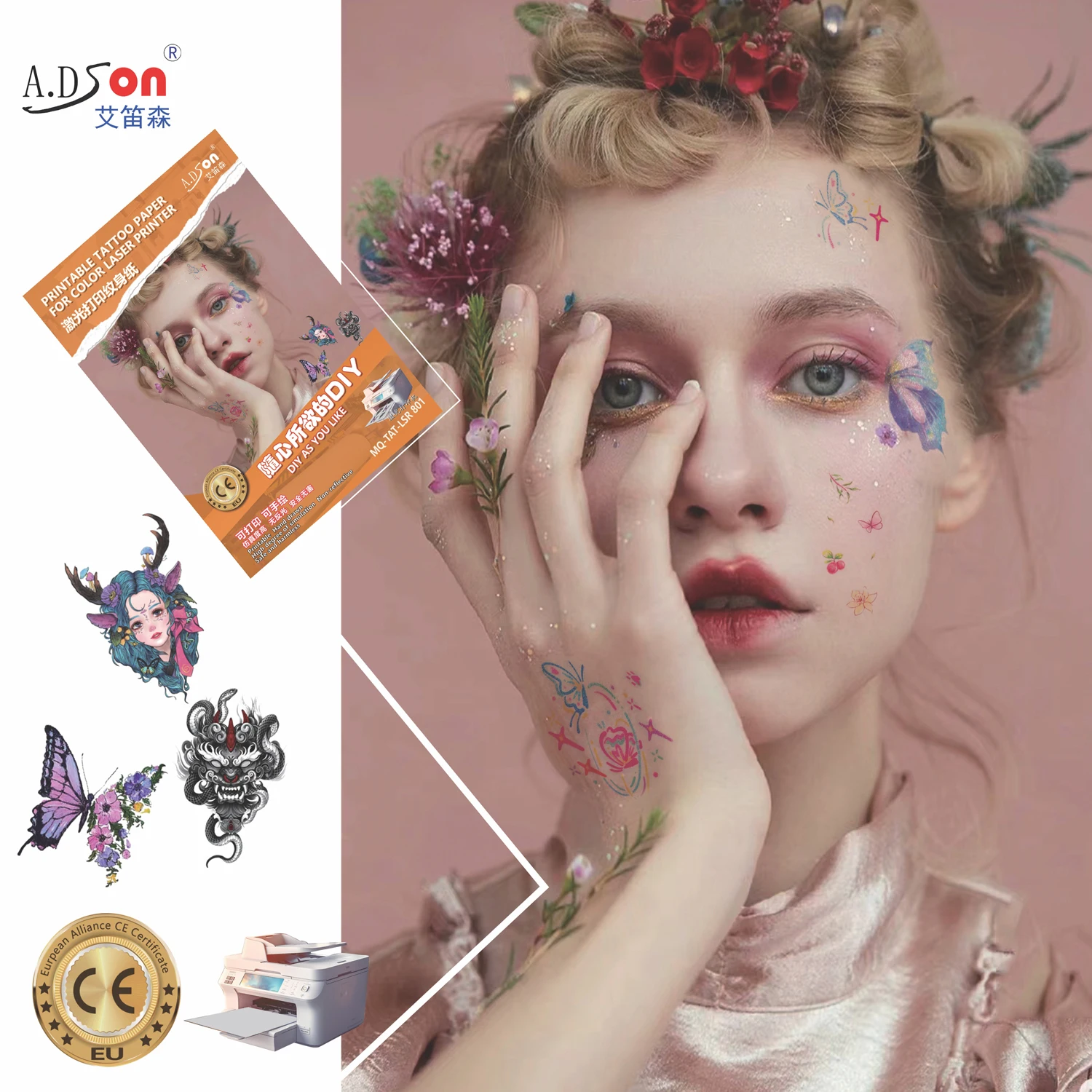 Alibaba.com: Temporary Waterproof Removable Laser Tattoo Paper A5 Size ...