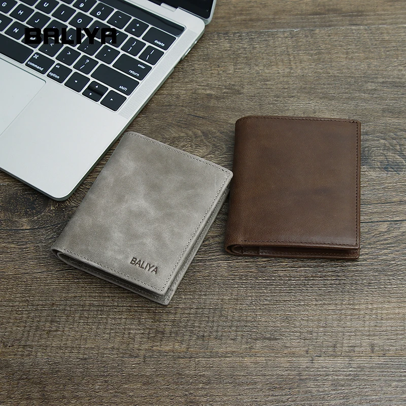 Baliya Genuine Leather Wallet Men Wallets Coin Purses Credit Cards ...