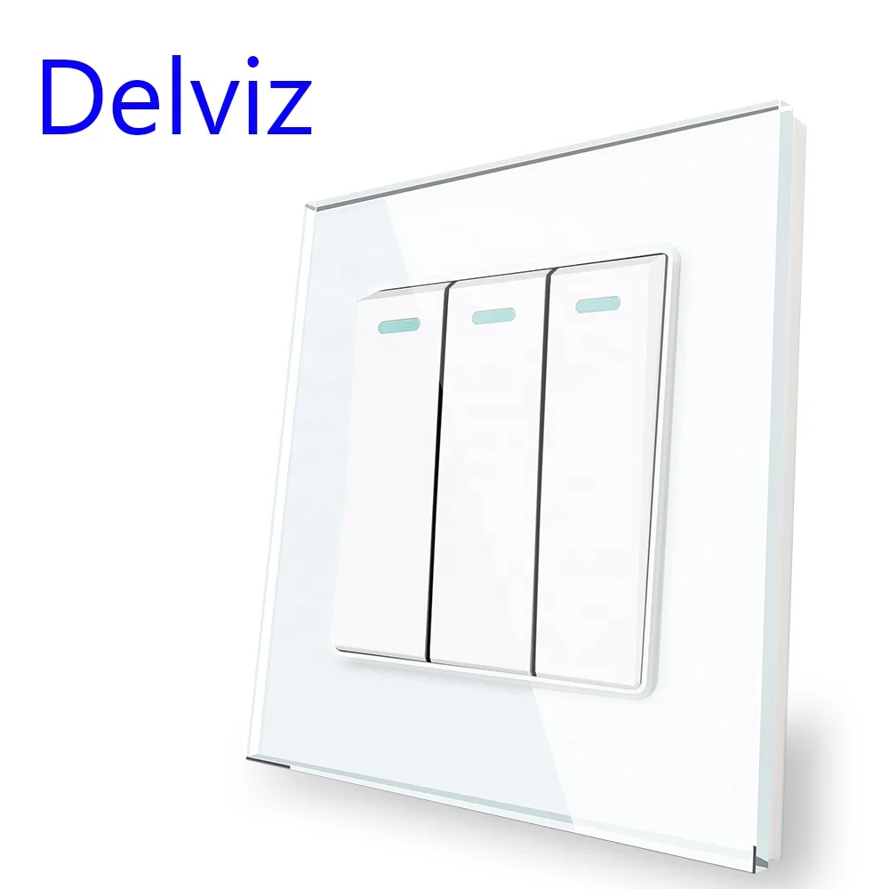 Delviz Toughened Crystal Switch Panel - Durable & Easy Install