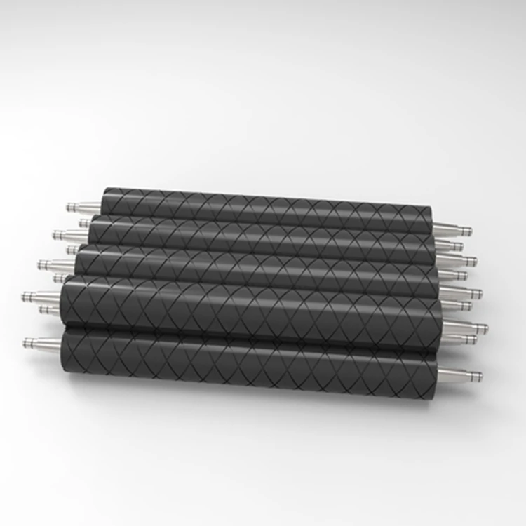 Grooved Line NBR Rubber Roller Antistatic Silicone Roller