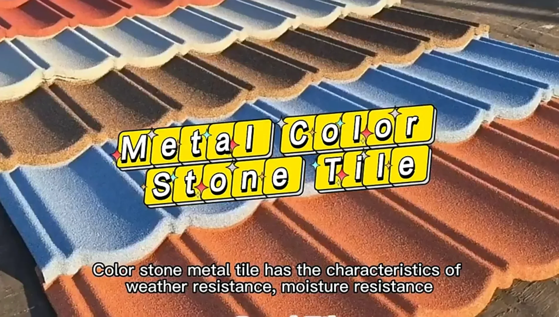Colorful Basalt Stone Chips Coated Steel Roofing Tile For European ...