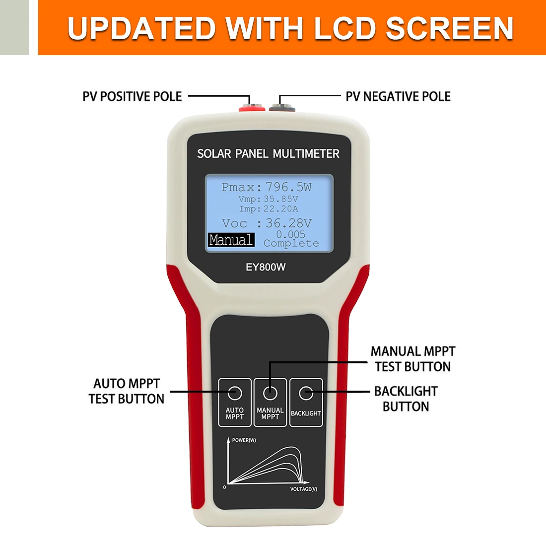 Solar Tester Meter 400w 800w - Photovoltaic Panel Multimeter