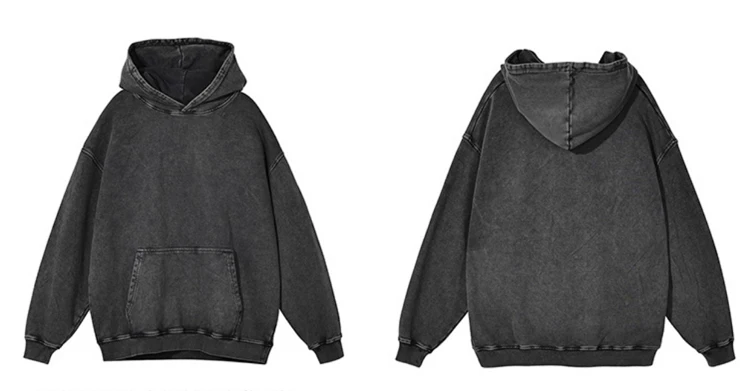 Custom High Quality Blank Vintage Washed Sublimation Hoodies