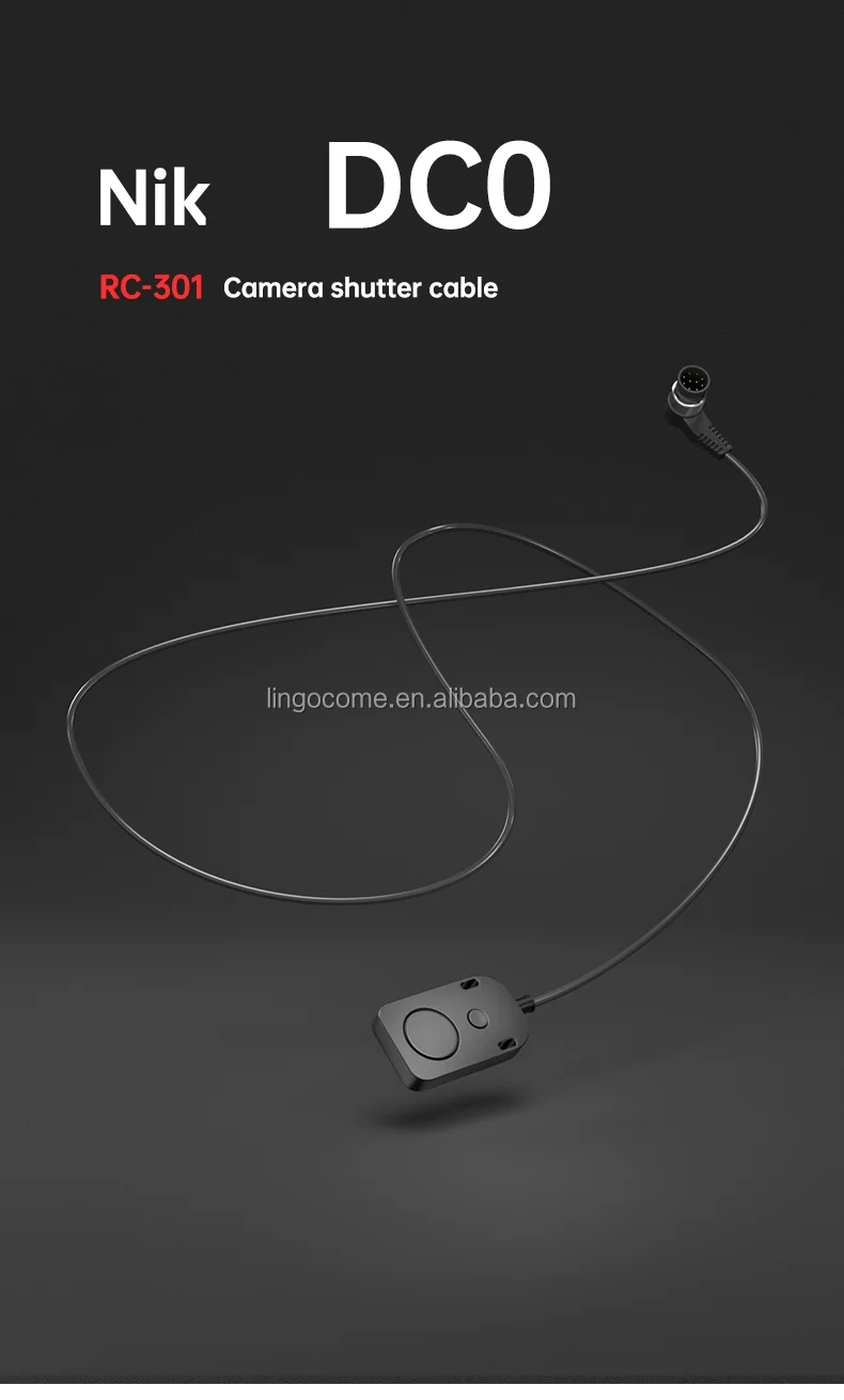 1.5m Dc0 Shutter Release Cable Wire Remote For D850 D810 D810a D800 D800e D700 D500 D300 D1 D2 ...