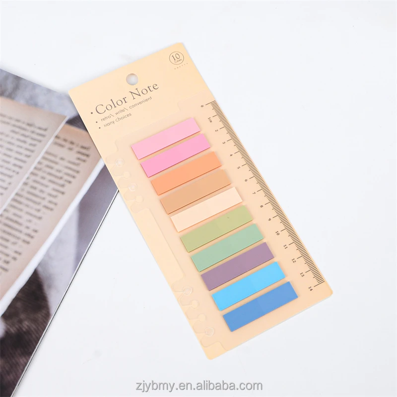 Fluorescent Pet Strip Arrow Memo Sticky Notes Repositionable Color Page ...