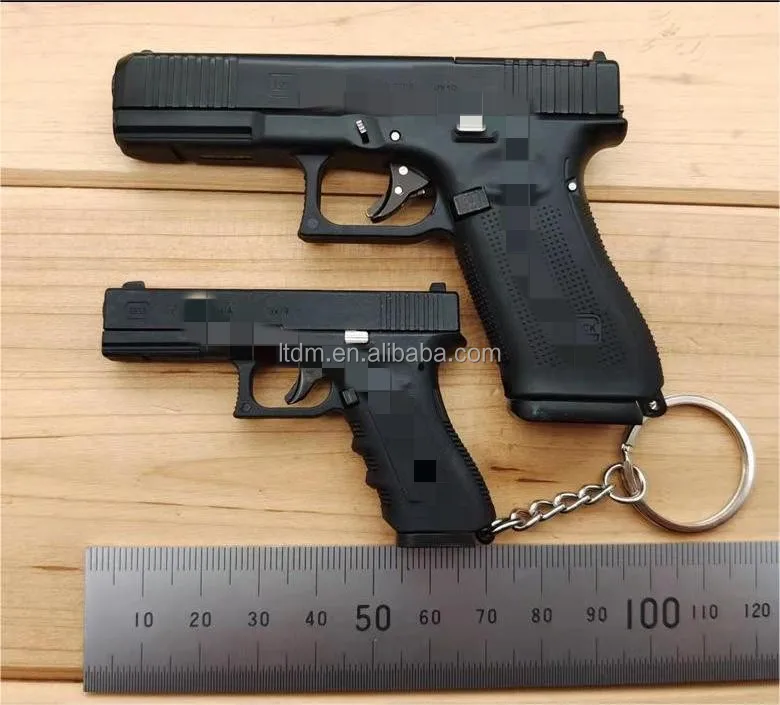Glock Gun Keychain Bullets 100mm Metal Holster Glock Decoration Collect ...