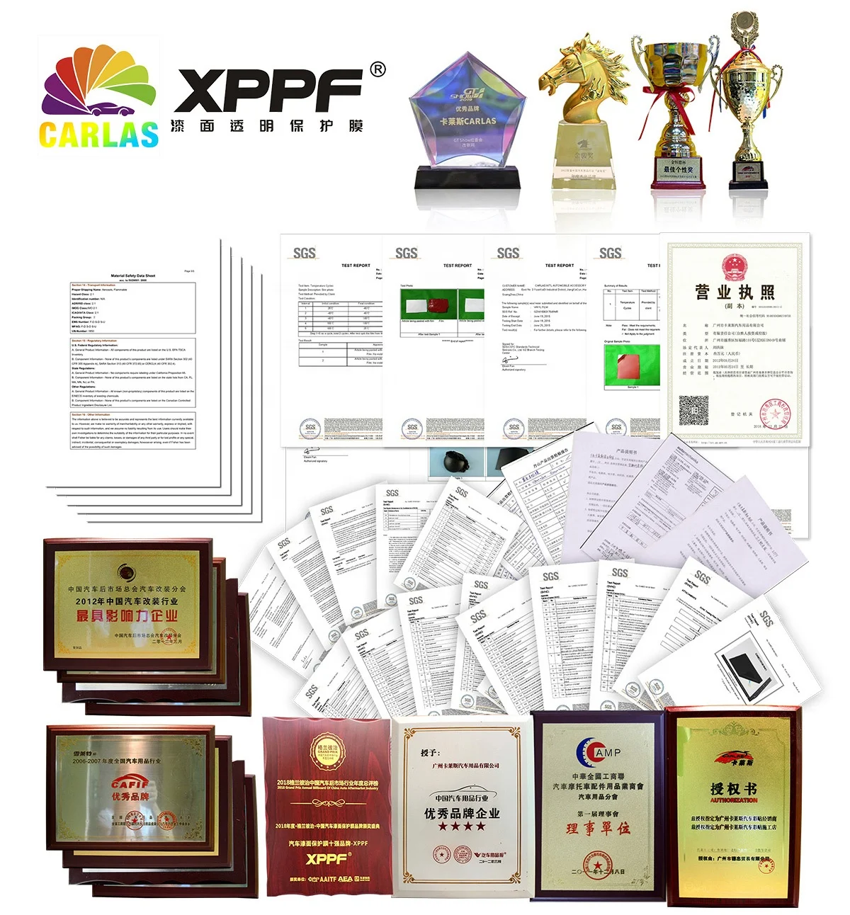 XPPF Car Transparent Paint Protection Film Sample, Anti-Yellow ...